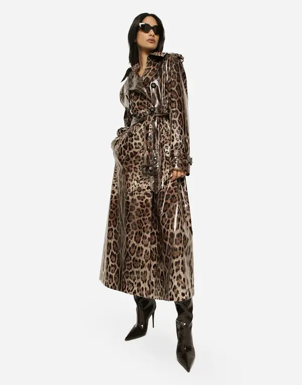 Dolce & Gabbana Leopard-Print Trench Coat - Animal Print